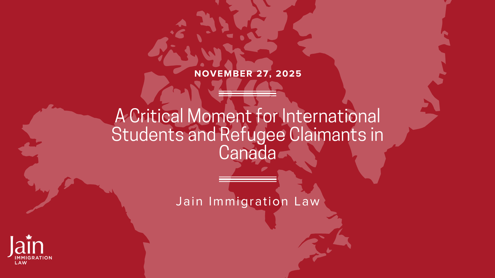A Critical Moment for International Students and Refugee Claimants in ...